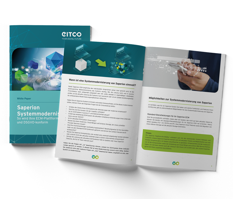 Kostenloses White Paper | Saperion-Systemmodernisierung | jetzt lesen